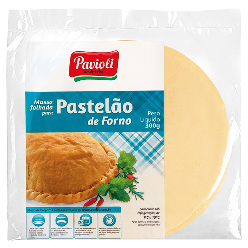 MASSA PARA PASTELÃO PAVIOLI 300G - Treichel Delivery