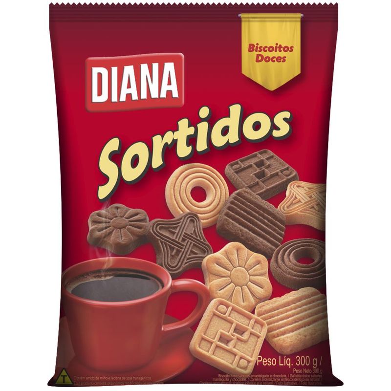 BISCOITO DIANA SORTIDO 300G - Treichel Delivery