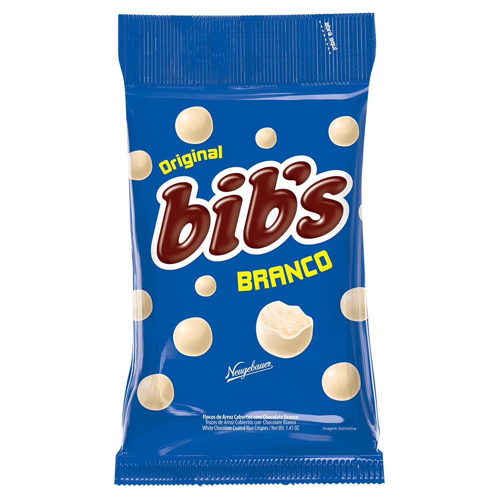 CHOCOLATE NEUGEBAUER BIBS CHOCOLATE BRANCO 40G - Treichel Delivery