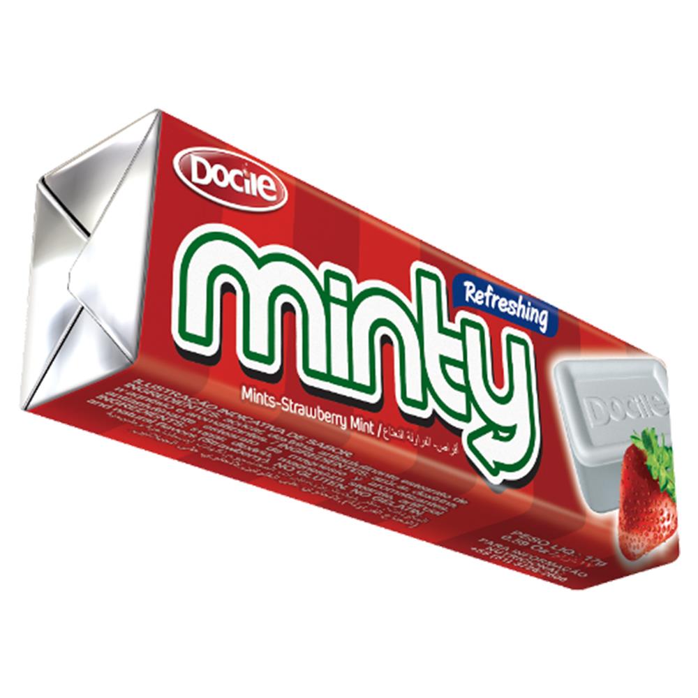 PASTILHA DOCILE MINTY 17G MORANGO - Treichel Delivery