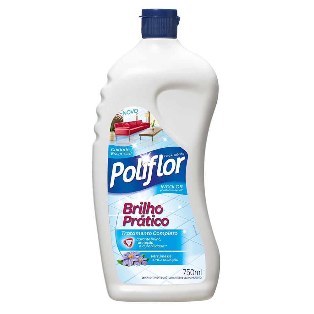 CERA POLIFLOR BRILHO PRÁTICO LÍQUIDA INCOLOR 750ML - Treichel Delivery