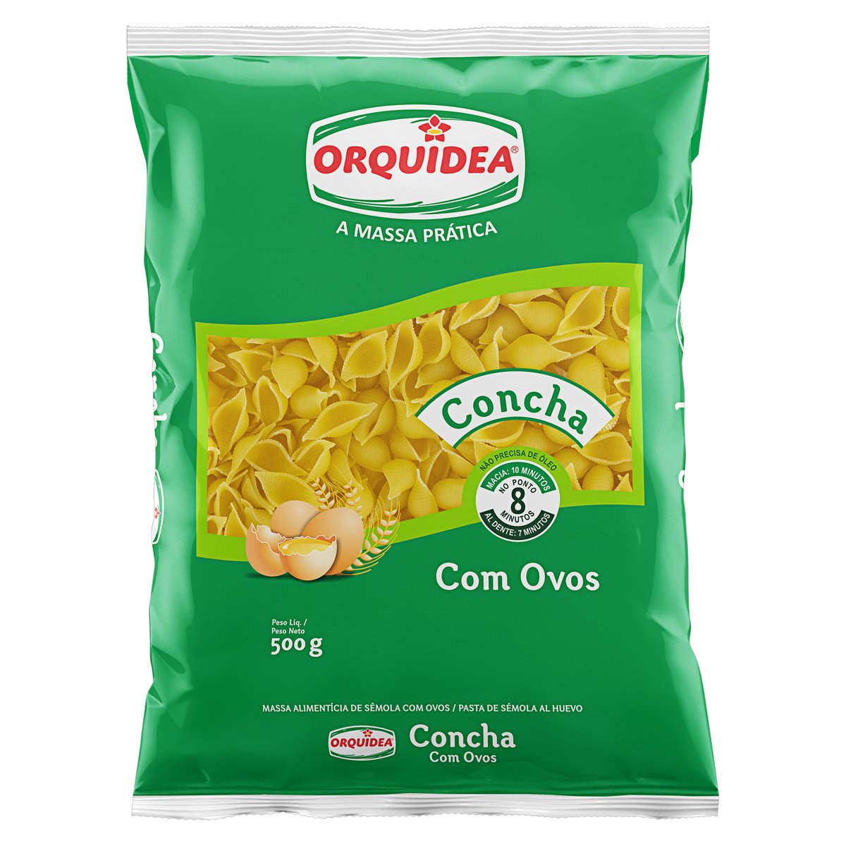 MASSA ORQUIDEA CONCHA COM OVOS 500G - Treichel Delivery