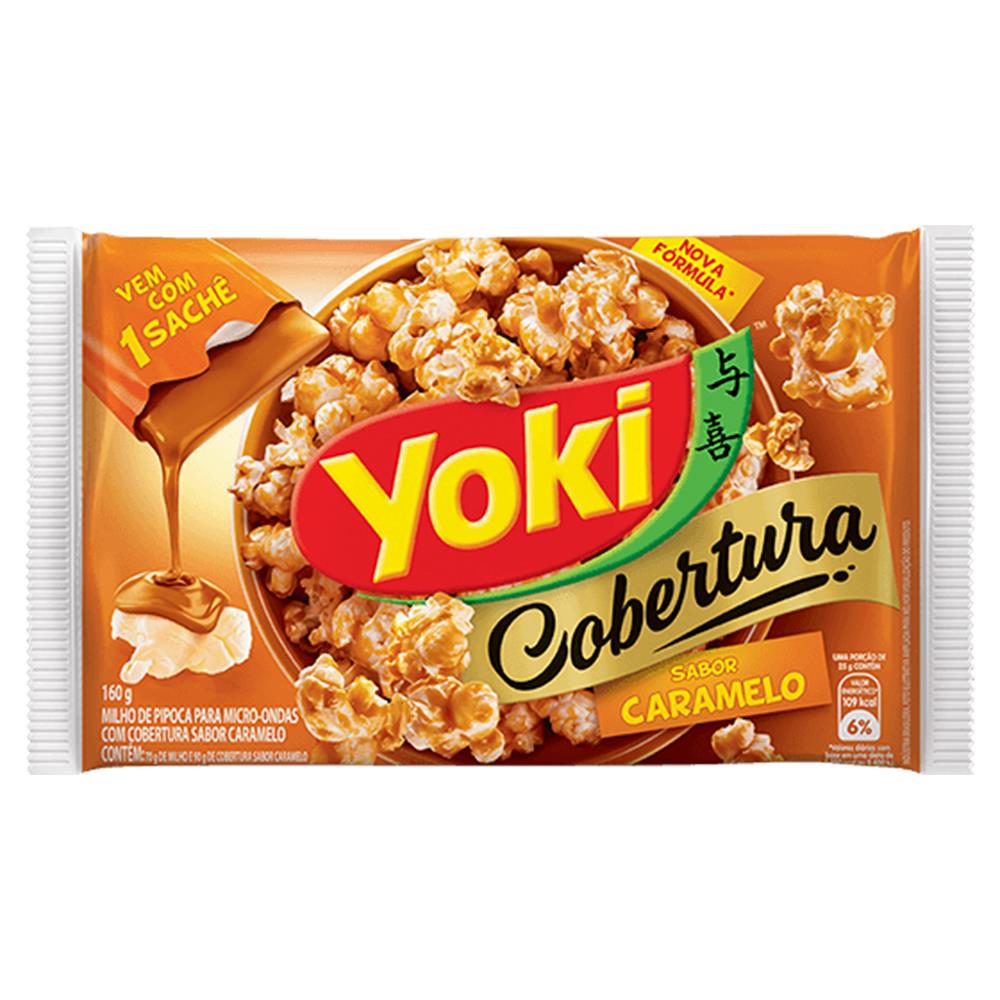 PIPOCA PARA MICRO YOKI COBERTURA DE CARAMELO 160G - Treichel Delivery