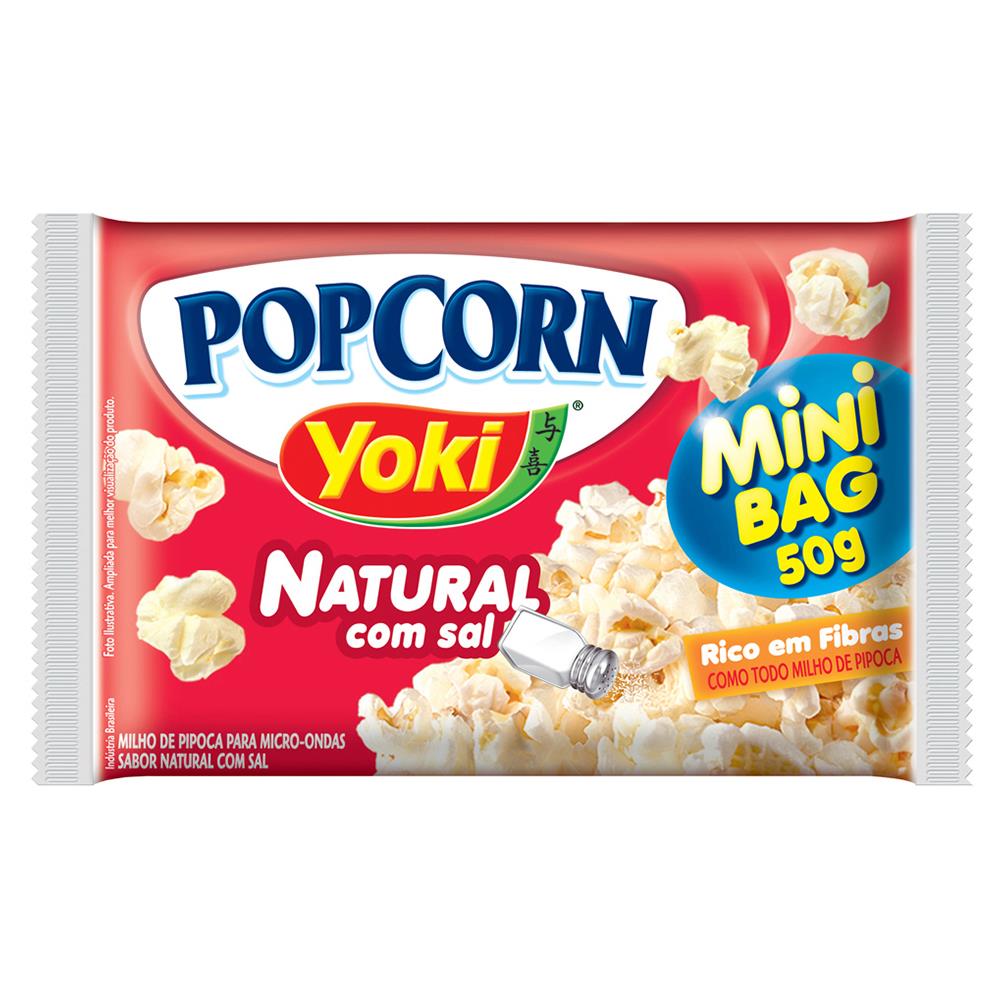 PIPOCA MICRO YOKI NATURAL COM SAL 50G - Treichel Delivery