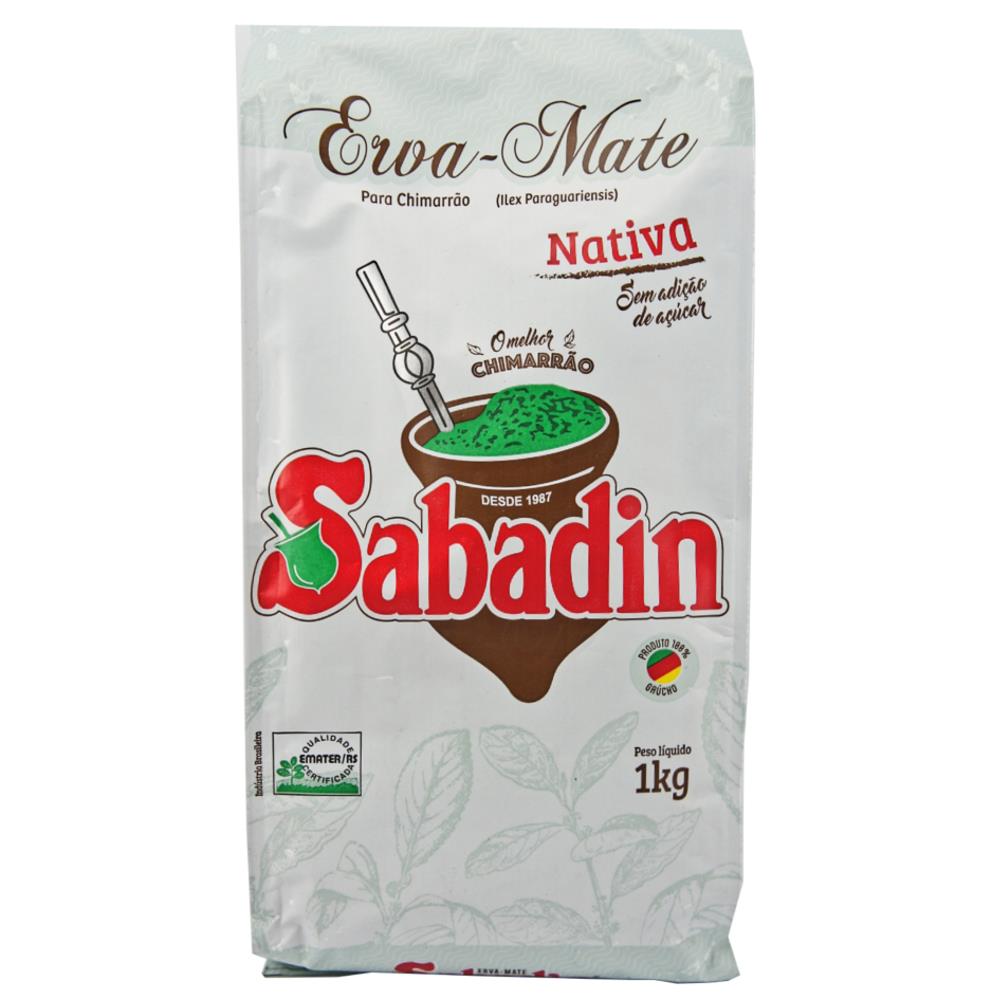 ERVA MATE SABADIN NATIVA LAMINADA 1KG - Treichel Delivery