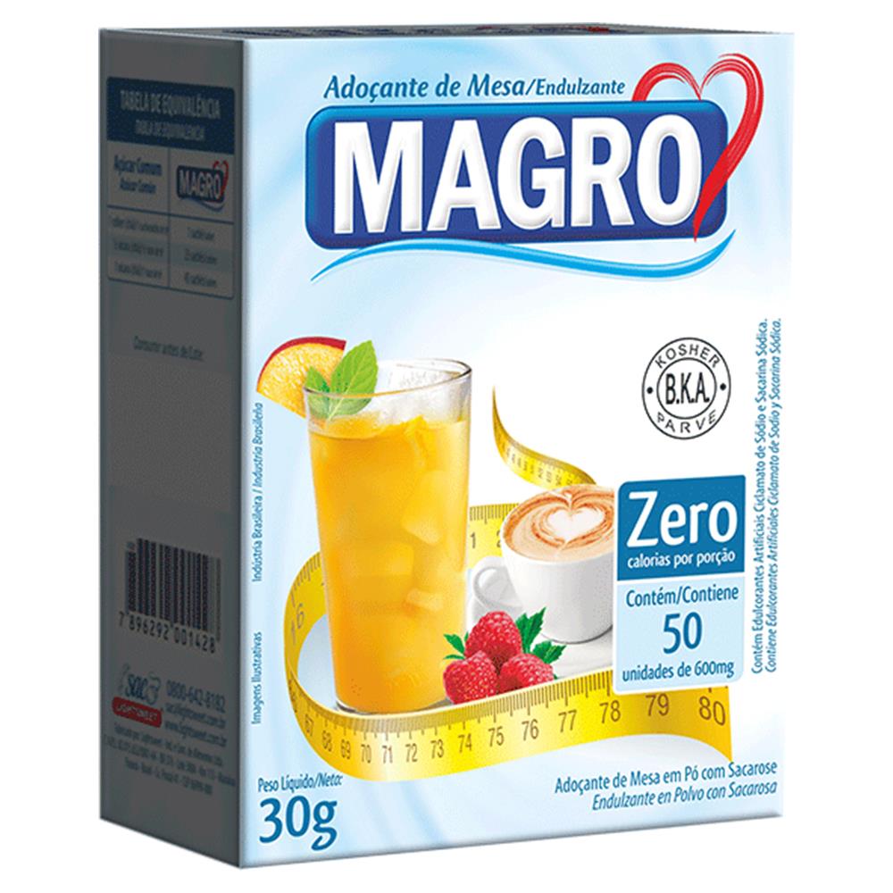 ADOÇANTE MAGRO LIGHT COM 50 SACHÊS 25G - Treichel Delivery