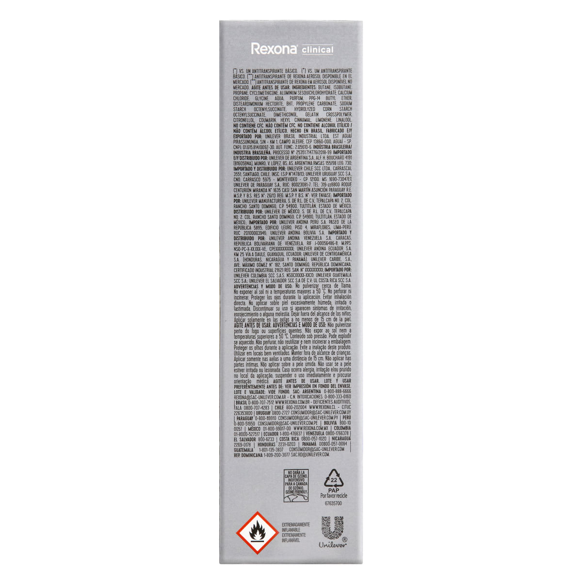 DESODORANTE REXONA CLINICAL AEROSOL MEN 150ML - Treichel Delivery