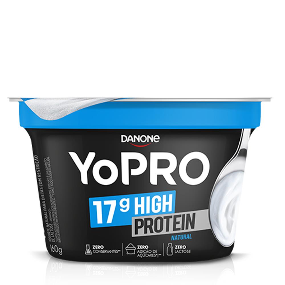 IOGURTE YOPRO ZERO LACTOSE SABOR NATURAL 160G - Treichel Delivery