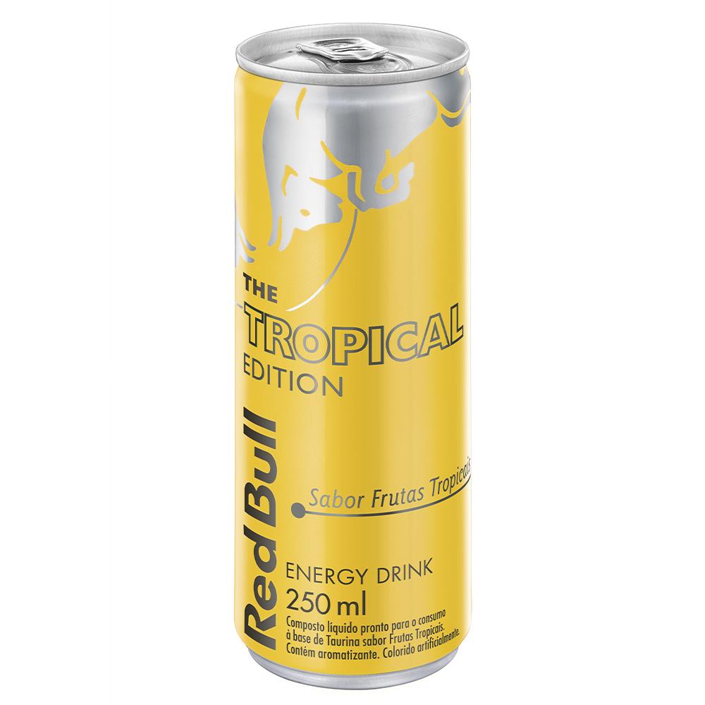 ENERGÉTICO RED BULL SABOR FRUTAS TROPICAIS LATA 250ML - Treichel Delivery