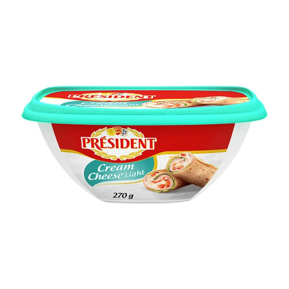 CREAM CHEESE PRÉSIDENT LIGHT 270G - Treichel Delivery