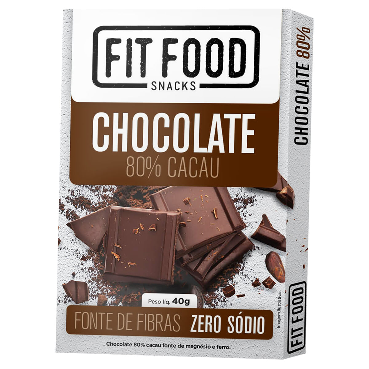 CHOCOLATE FIT FOOD 80% CACAU 40G - Treichel Delivery