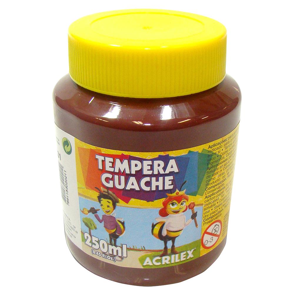 TEMPERA ACRILEX GUACHE 250ML MARROM - Treichel Delivery