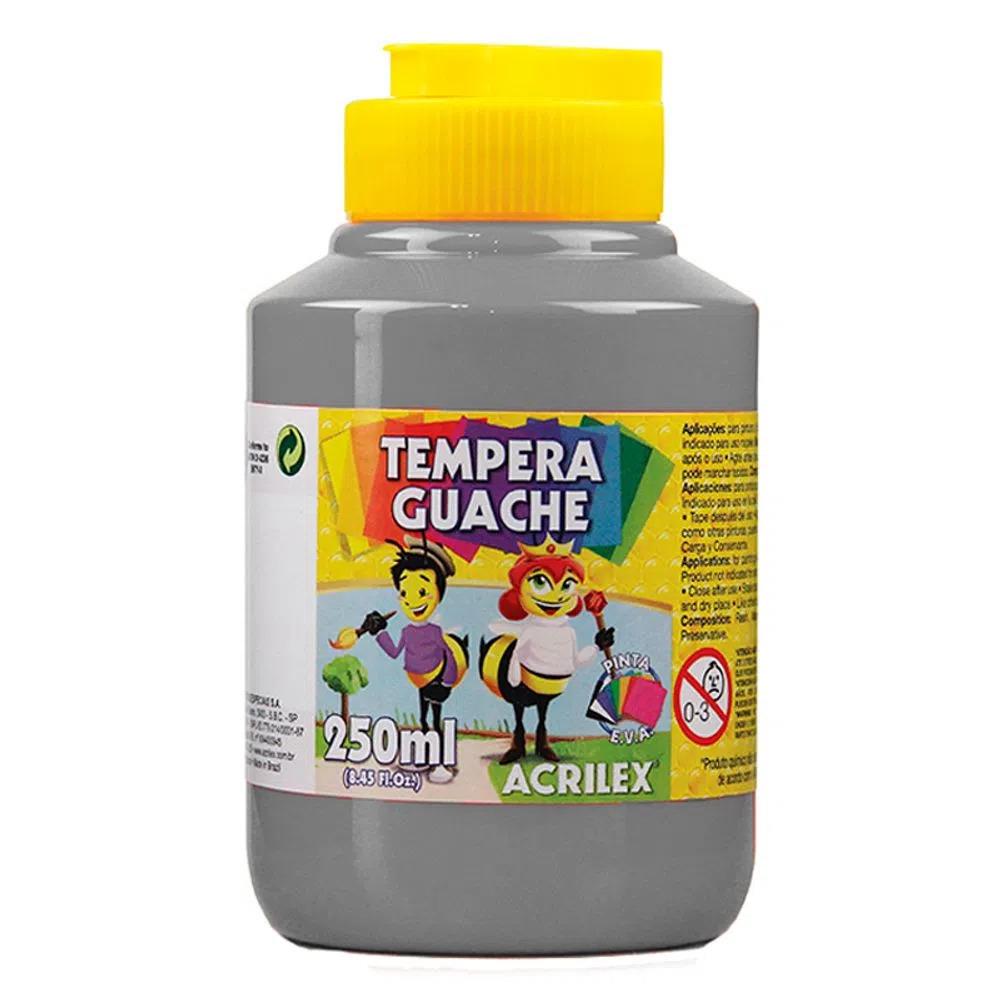 TEMPERA ACRILEX GUACHE 250ML CINZA - Treichel Delivery