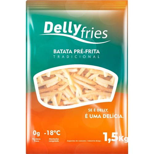 BATATA DELLY FRIES TRADICIONAL CONGELADA 1,5KG - Treichel Delivery