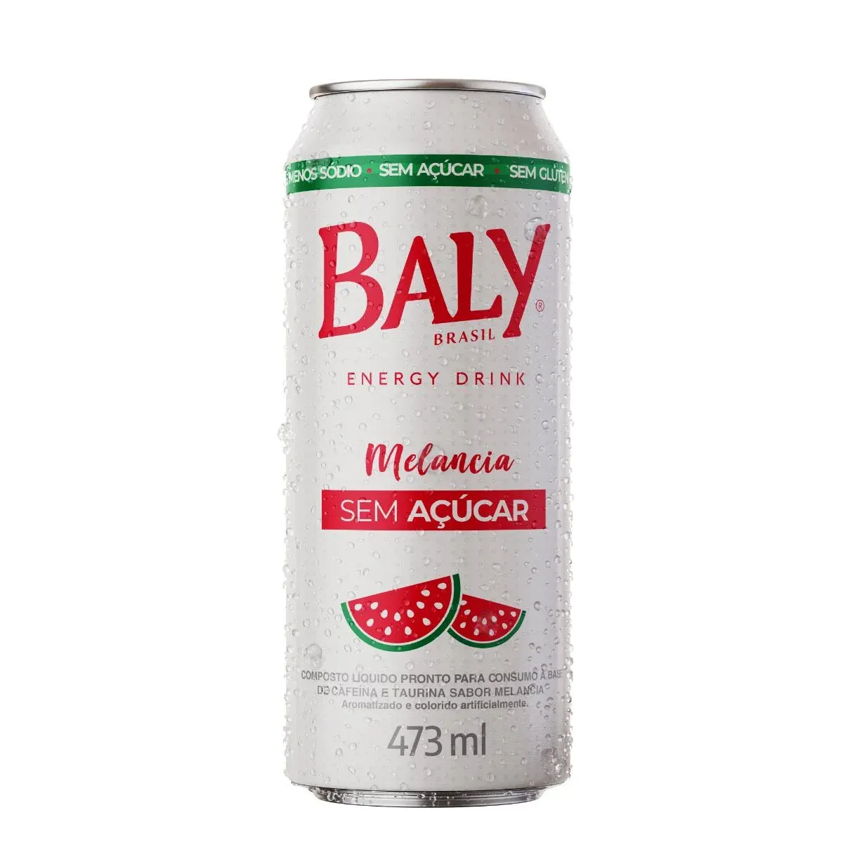 ENERGÉTICO BALY SEM AÇÚCAR SABOR MELANCIA LATA 473ML - Treichel Delivery