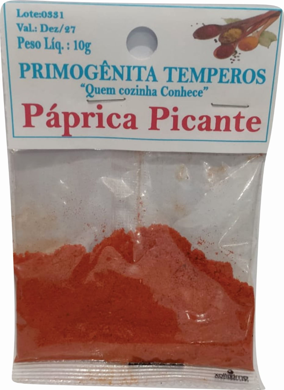CONDIMENTO PRIMOGÊNITA PÁPRICA PICANTE 10G - Treichel Delivery